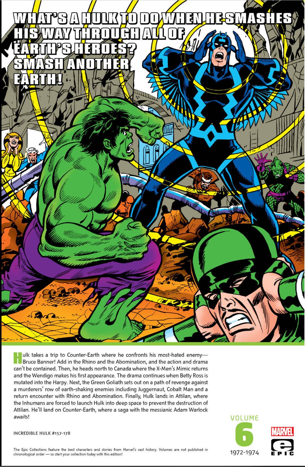 Incredible Hulk Epic Collection volume 6: Crisis on Counter-Earth 1972 ...