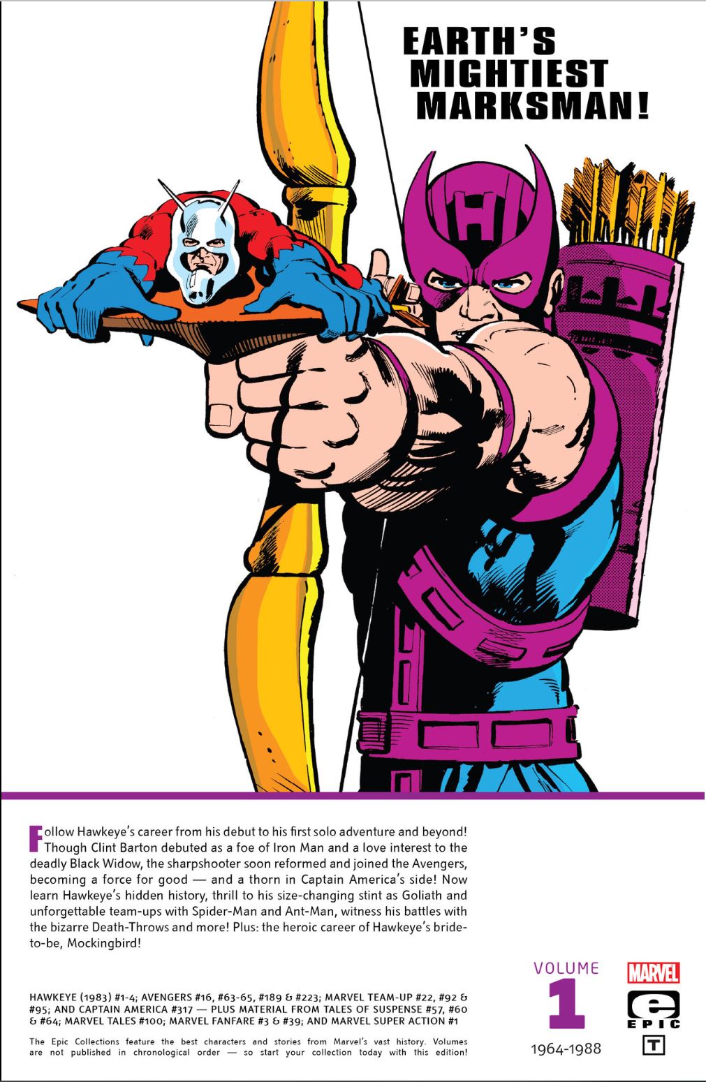Hawkeye Epic Collection volume 1: The Avenging Archer 1964-1988 – Now ...
