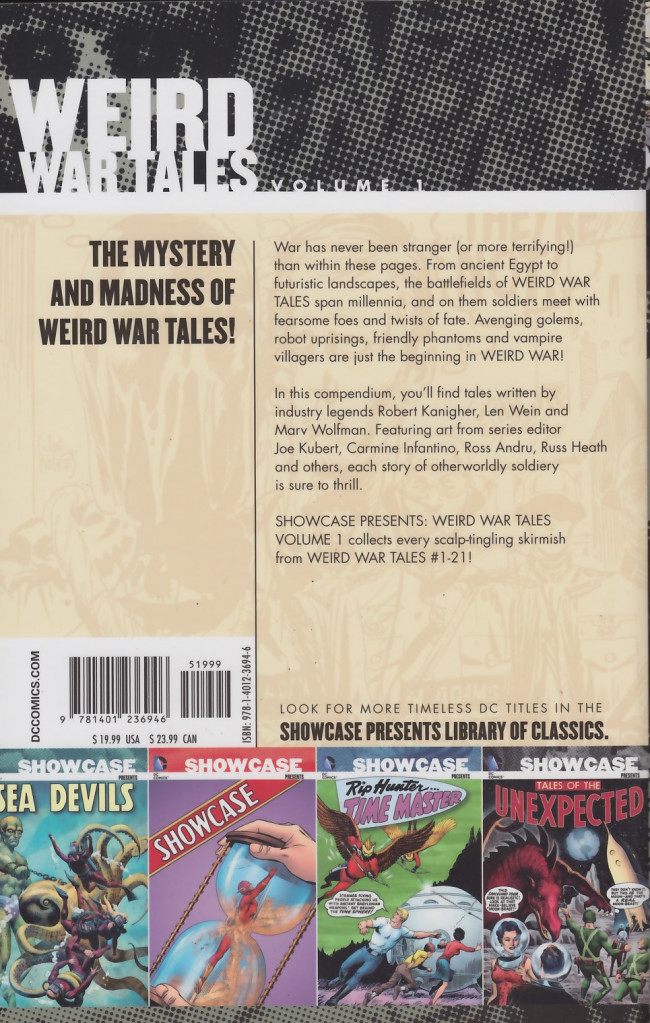 Showcase Presents Weird War Tales volume 1 – Now Read This!